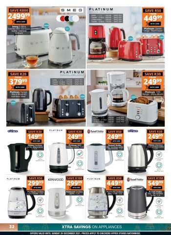 SMEG price - CHECKERS • Today's offer from specials