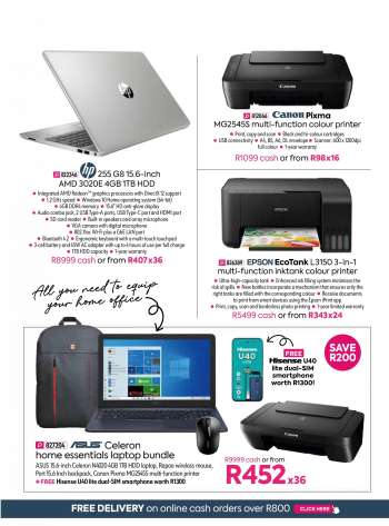 LAPTOP deals - HOMECHOICE • Today's offer from specials