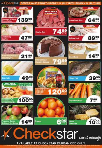 CHECKSTAR Specials • Wednesday 27 Jul to Sunday 31 Jul 2022