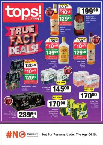 TOPS AT SPAR Specials • August 2022