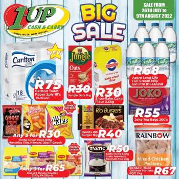 1UP CASH & CARRY Specials • Monday 15 Aug to Monday 22 Aug 2022