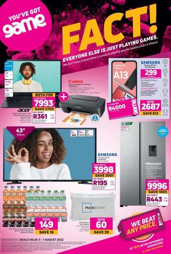 GAME Specials • Wednesday 10 Aug to Tuesday 23 Aug 2022