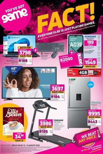 GAME Specials • Wednesday 10 Aug to Tuesday 23 Aug 2022