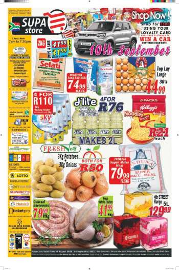 SUPA STORE Specials • Thursday 15 Sept to Sunday 9 Oct 2022