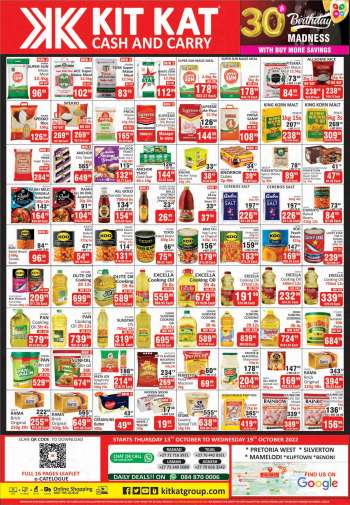 KIT KAT CASH & CARRY Specials • Thursday 20 Oct to Wednesday 16 Nov 2022