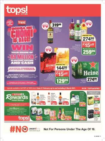 LIQUOR price - SPAR • Today's offer from specials
