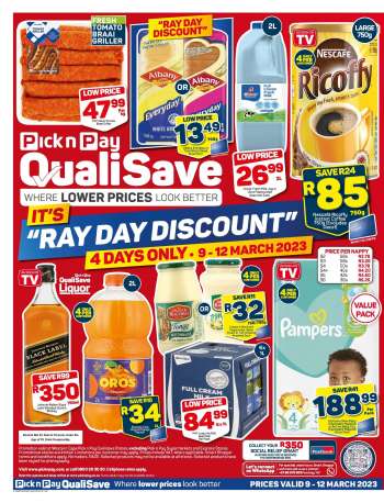 ORANGE JUICE price - PICK N PAY QUALISAVE • Today's offer from specials