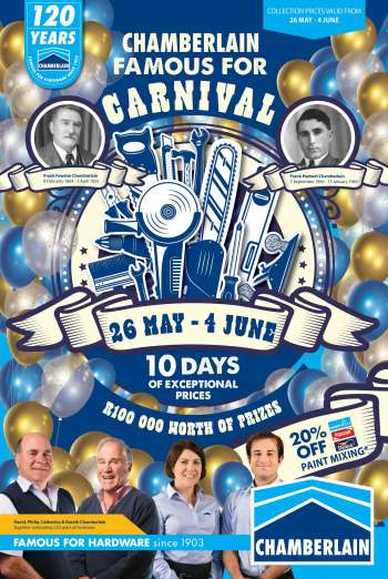 CHAMBERLAIN Specials • Monday 19 Jun to Sunday 9 Jul 2023
