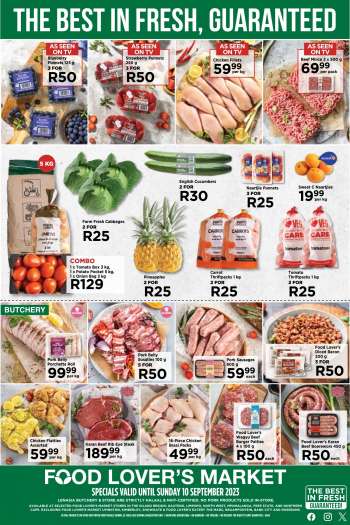 FOOD LOVER'S MARKET Specials • Monday 25 Sept to Sunday 1 Oct 2023