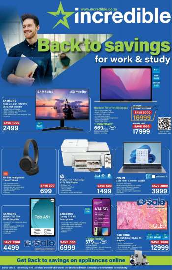 INCREDIBLE CONNECTION Specials • Wednesday 28 Feb to Sunday 31 Mar 2024 INCREDIBLE CONNECTION Specials • Wednesday 28 Feb to Sunday 31 Mar 2024