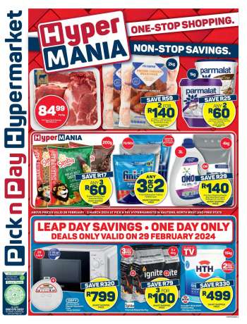 PICK N PAY HYPERMARKET specials • Hyper Specials • From Monday 26 Feb 2024