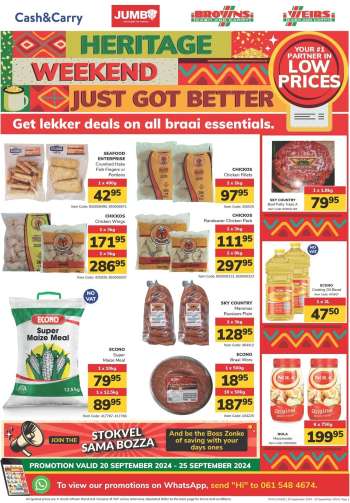 JUMBO CASH & CARRY • Specials • Stores • Trading hours