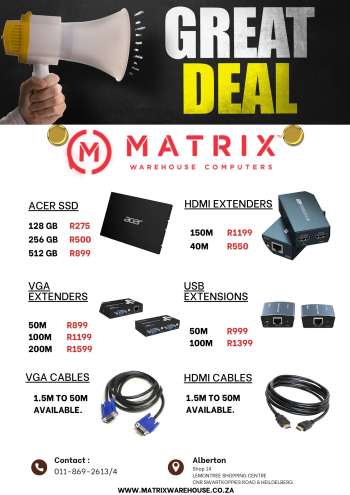 MATRIX WAREHOUSE • Specials • Stores • Trading hours