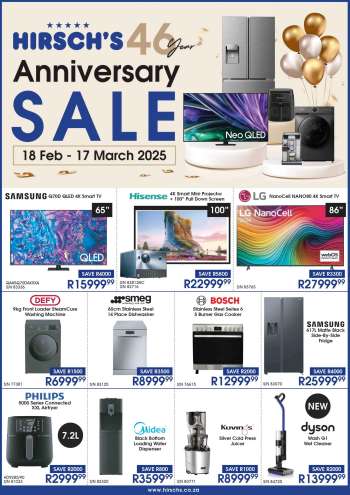 HIRSCH'S • Specials • Stores • Trading hours