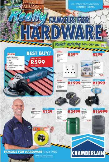 CHAMBERLAIN • Specials • Stores • Trading hours