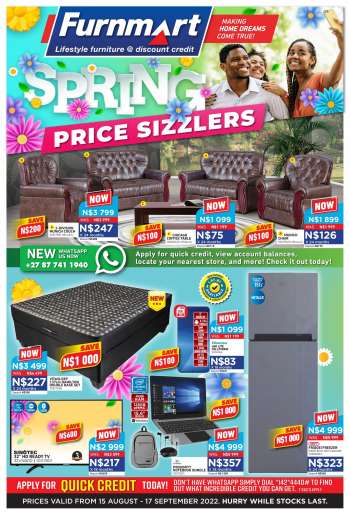 Current Furnmart Specials valid from 17/10 to 12/11