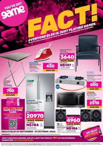 GAME catalogue • From Thursday 5 October until Wednesday 18 October 2023