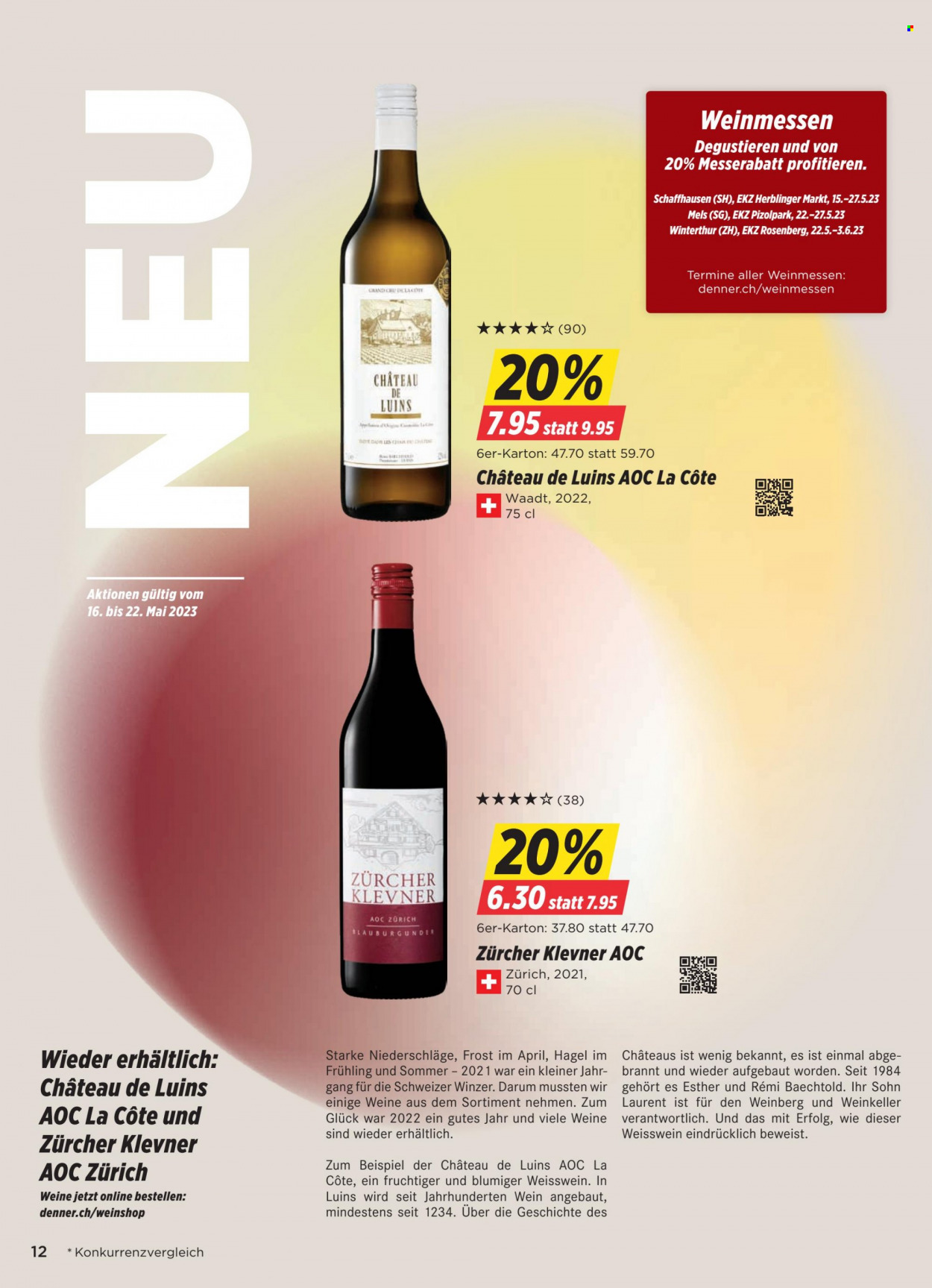 DENNER catalogue • Denner Woche KW 20 • Du 16 mai 2023